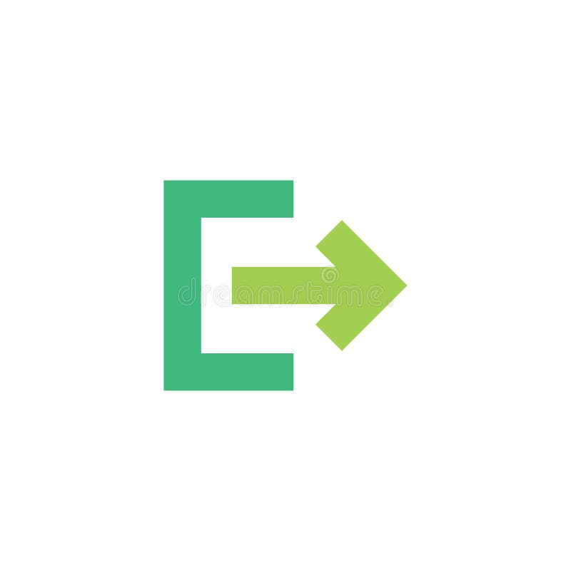 Logout Vector Icon Logo Design Stock Vector - Illustration of ...