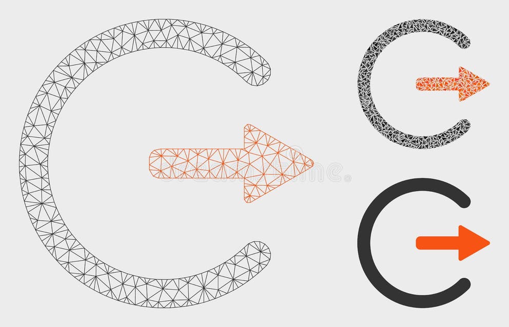 Logout Vector Mesh Network Model and Triangle Mosaic Icon Stock Vector ...