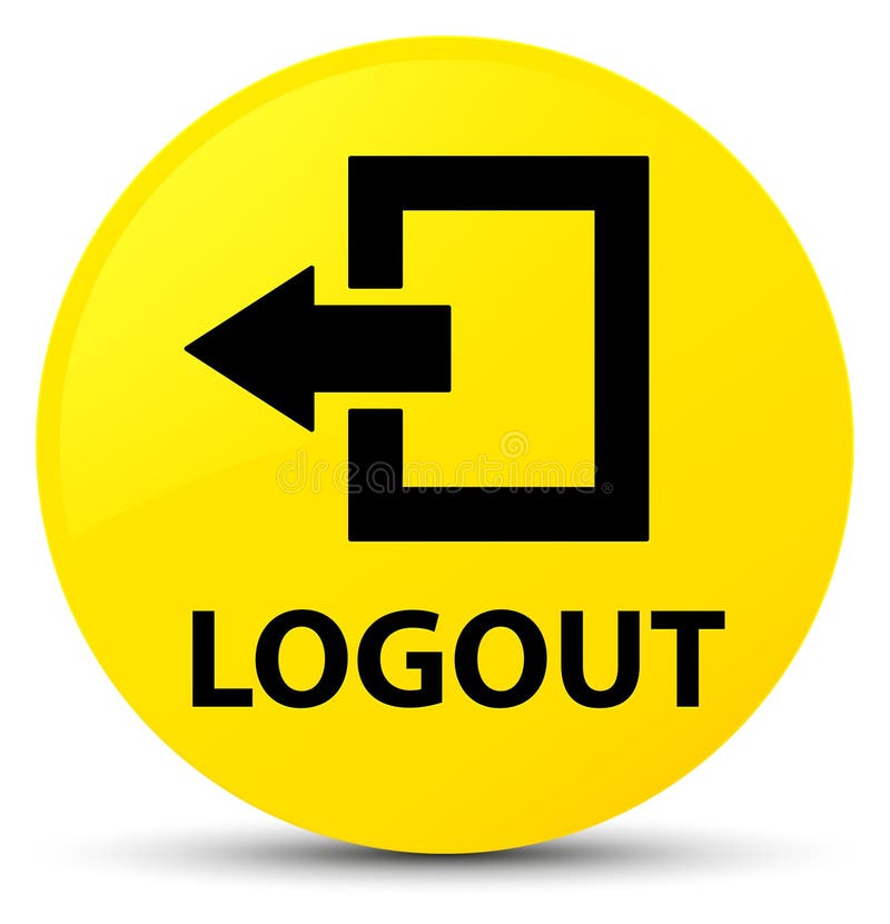 Logout Yellow Keyboard Button Stock Illustration - Illustration of word ...