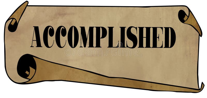 LOGRADO En El Papel Rodado Viejo Stock de ilustración - Ilustración de ...