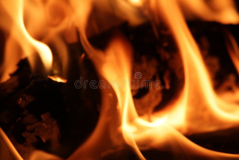 Logs Burning with Flames in a Fireplace Stock Image - Image of blaze ...