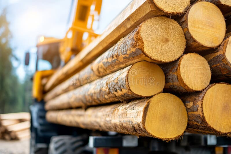 Logs in the Forest, Symbolizing the Harvesting and Processing of Wood ...