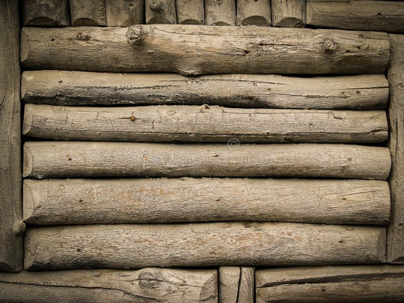 Logs Horizontal and Vertical in Log-cabin Wall Pattern Stock Photo ...
