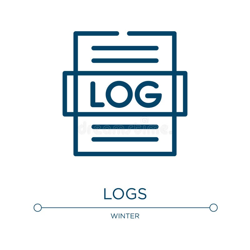 Logs Icon. Linear Vector Illustration from Winter Collection. Outline ...