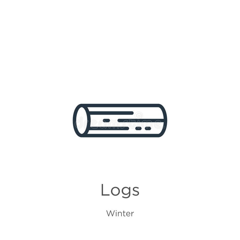 Logs Icon. Thin Linear Logs Outline Icon Isolated on White Background ...