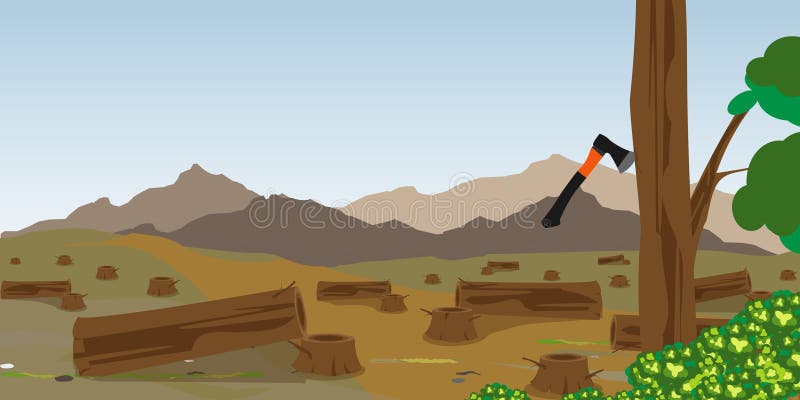 Cartoon Tree Cut Down Stock Illustrations – 193 Cartoon Tree Cut Down ...