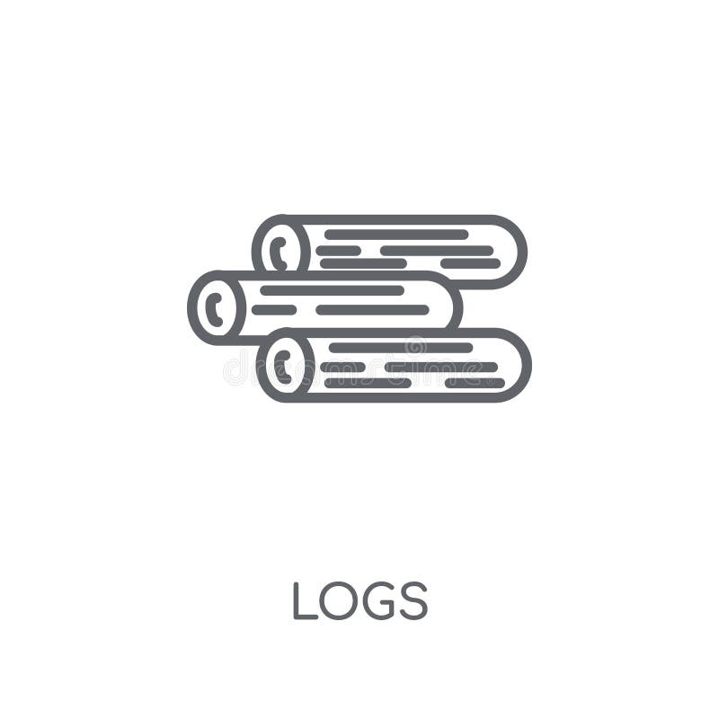 Logs Linear Icon. Modern Outline Logs Logo Concept on White Back Stock ...
