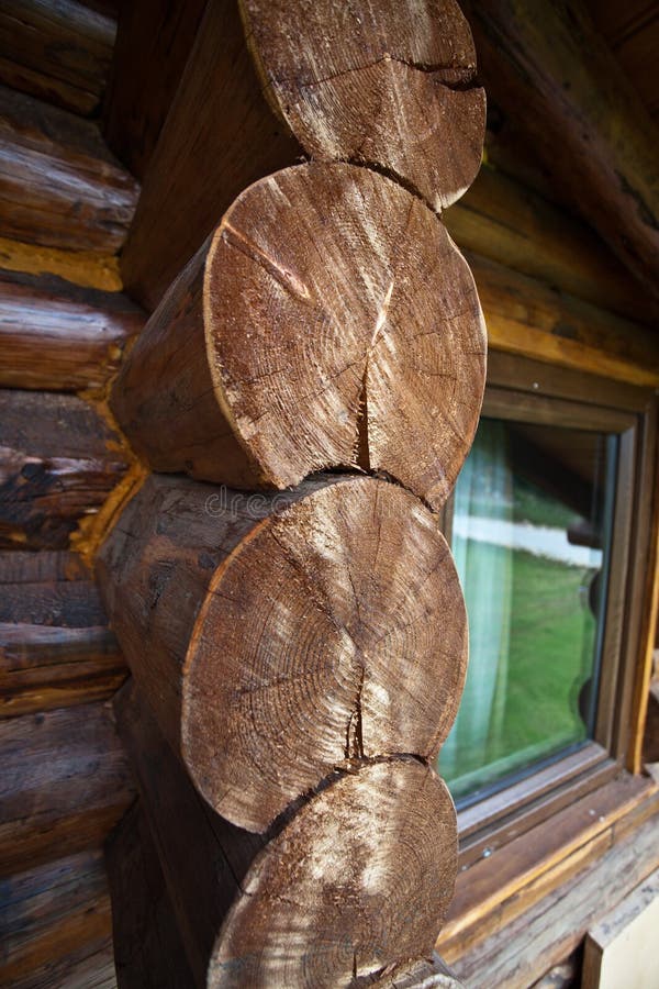 Logs of an Old Country House Stock Image - Image of rural, architecture ...
