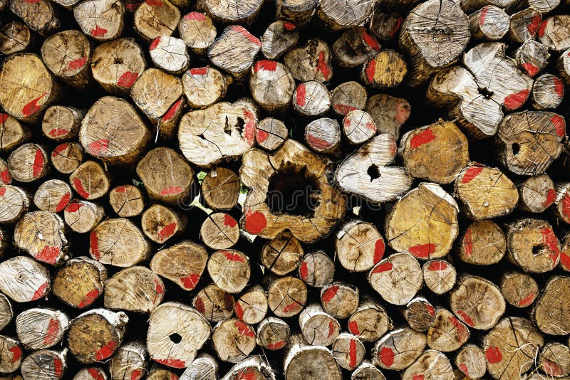 Logs Painted with Color Background Stock Image - Image of deck ...