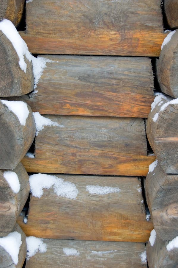 Logs in the wall stock photo. Image of vertical, house - 7424880