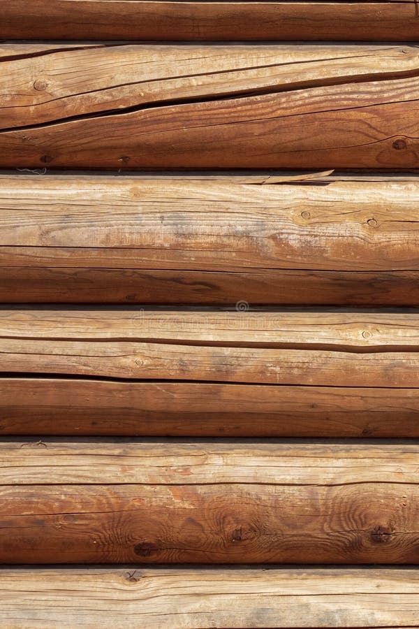 Logs on the Wall with a Log Frame As a Background Stock Image - Image ...