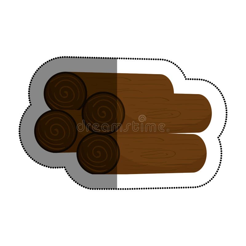 Wood Pile 3D Icon stock illustration. Illustration of kawaii - 391684452