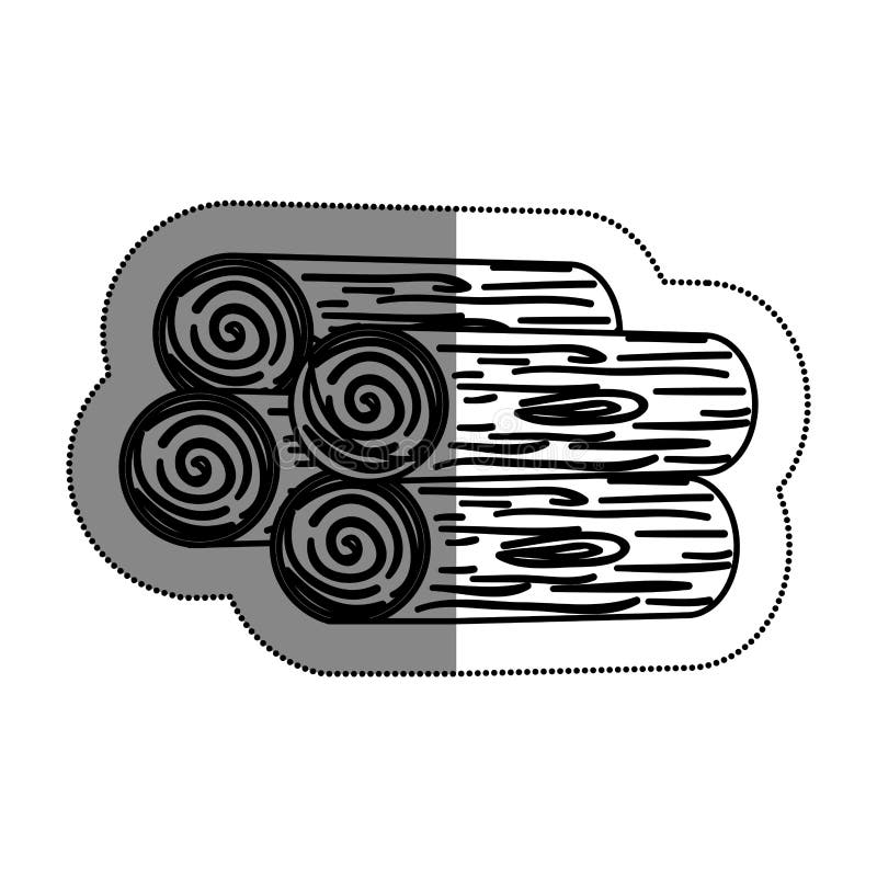 Wood Log Pile Stack Vector Sketch Stock Illustrations – 75 Wood Log ...