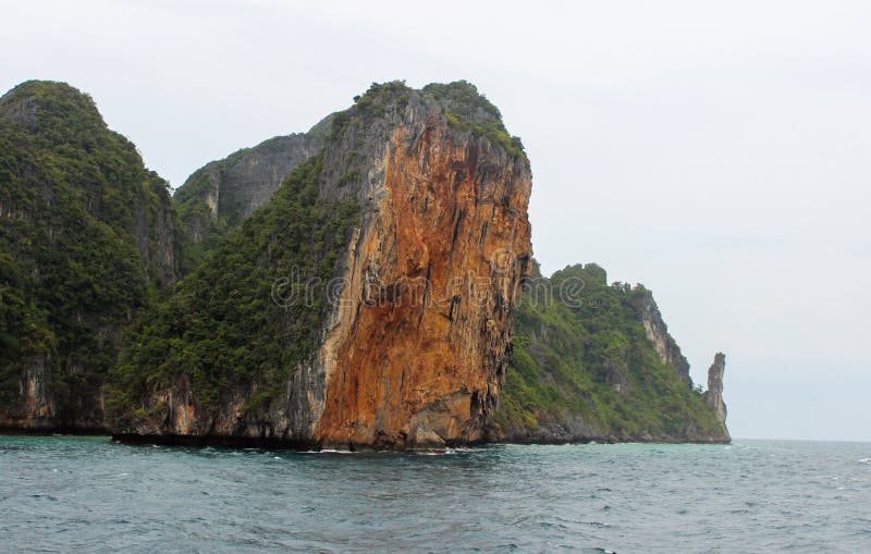 Loh Samah Bay at Phi Island, Krabi Thailand. Stock Image - Image of ...