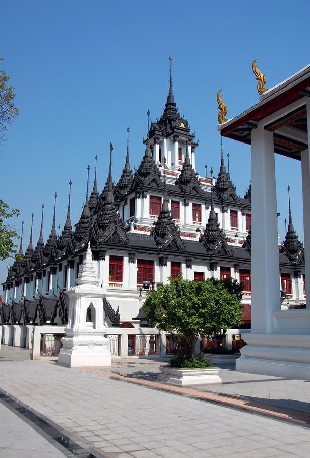 Loha Prasat Metal Castle or Iron Temple in Bangkok Stock Photo - Image ...