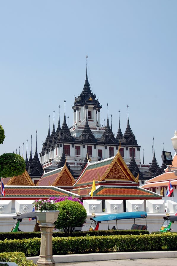 Loha Prasat Metal Castle or Iron Temple in Bangkok Stock Photo - Image ...