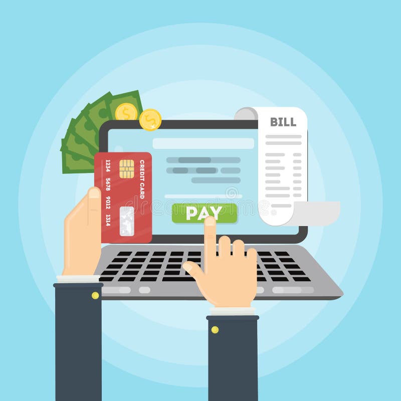 Lohnliste on-line vektor abbildung. Illustration von computer - 94259234