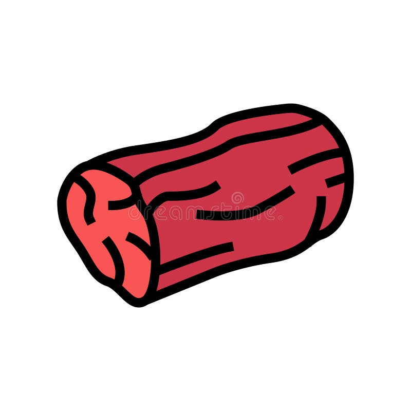 Loin Beef Color Icon Vector Illustration Stock Vector - Illustration of ...