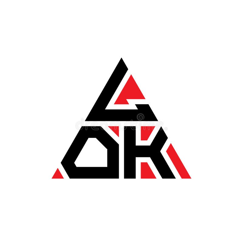 LOK Triangle Letter Logo Design with Triangle Shape. LOK Triangle Logo ...