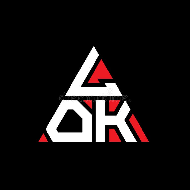 LOK Triangle Letter Logo Design with Triangle Shape. LOK Triangle Logo ...