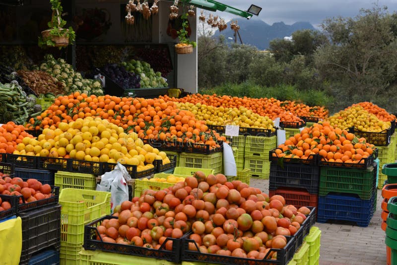 Lokale Producten Op Markt in Cyprus Stock Afbeelding - Image of ...