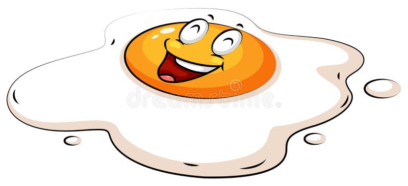 Spiegelei der Karikatur vektor abbildung. Illustration von frühstück ...