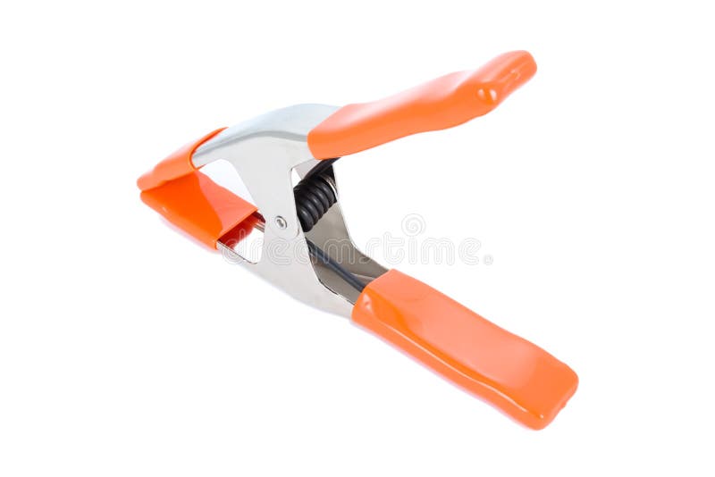 Lokalisierte Große Klammer Des Studios Stockfoto - Bild von orange ...