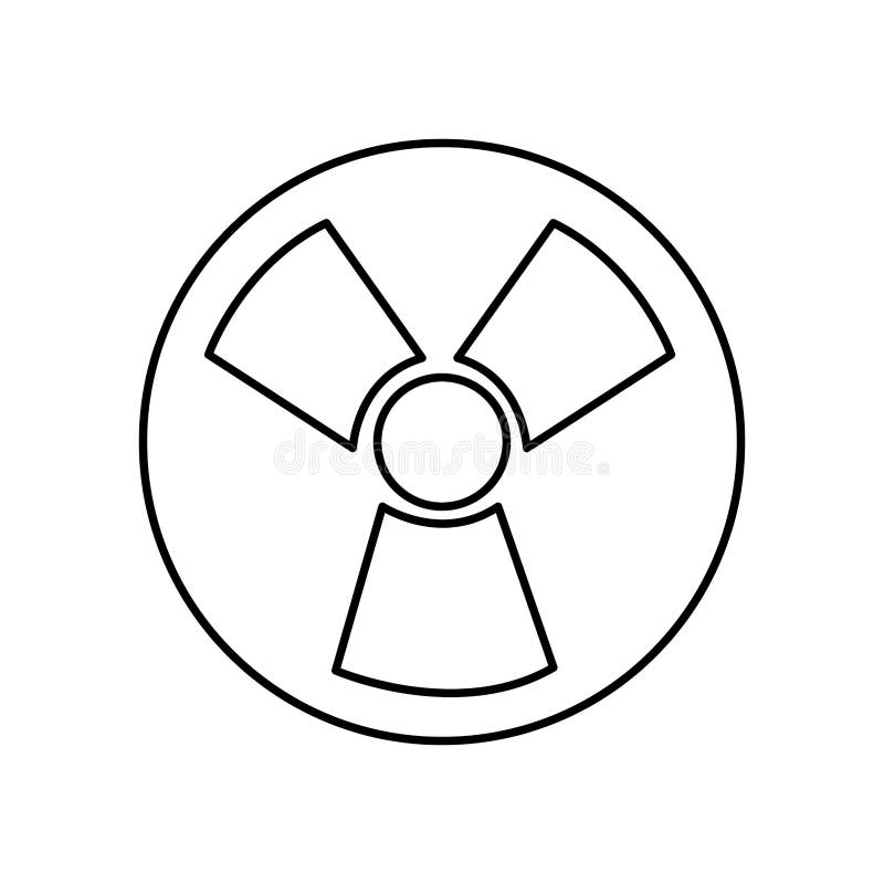 Lokalisierte Ikone Der Atomenergie Symbol Vektor Abbildung ...