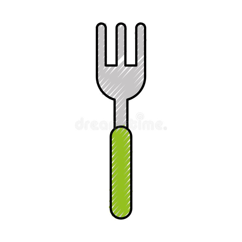 Lokalisierte Ikone Der Gabel Tischbesteck Vektor Abbildung ...