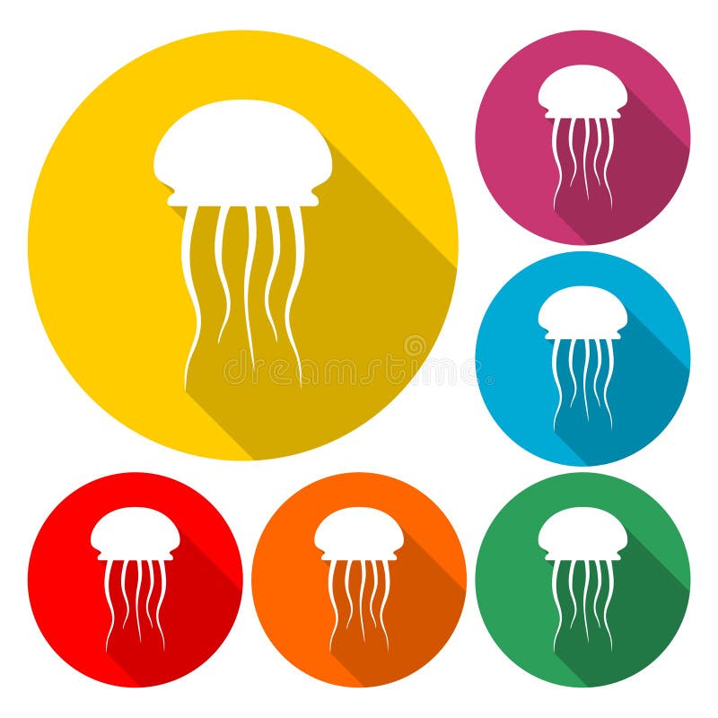 Einzelne Quallen-Symbole - Illustration Vektor Abbildung - Illustration ...
