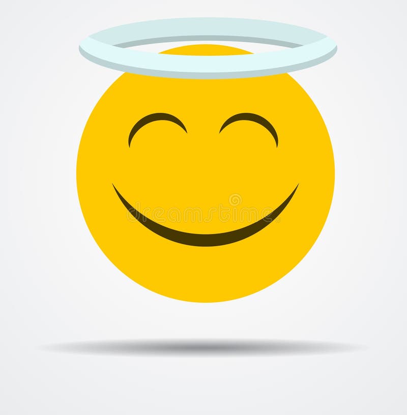 Engel Emoticon vektor abbildung. Illustration von zeichen - 15453195