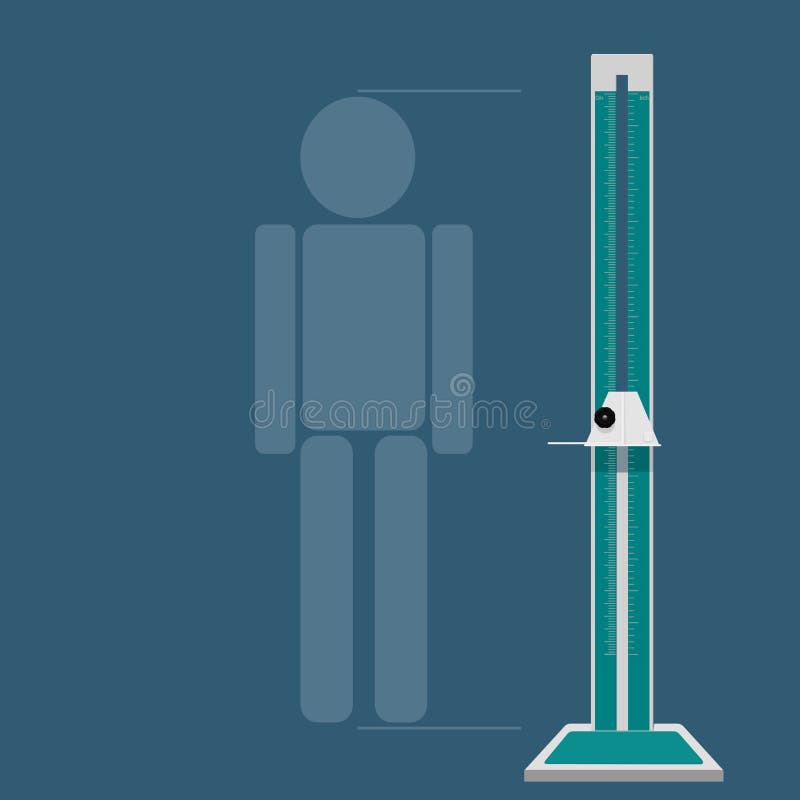 Lokalisierter Stadiometer vektor abbildung. Illustration von ...