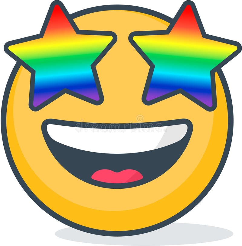 Lokalisierter Sternauge Emoticon Lokalisierter Emoticon Vektor ...