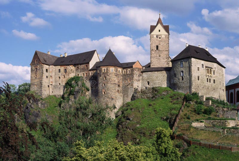 Loket stock photo. Image of rock, republic, cloud, timber - 5342286