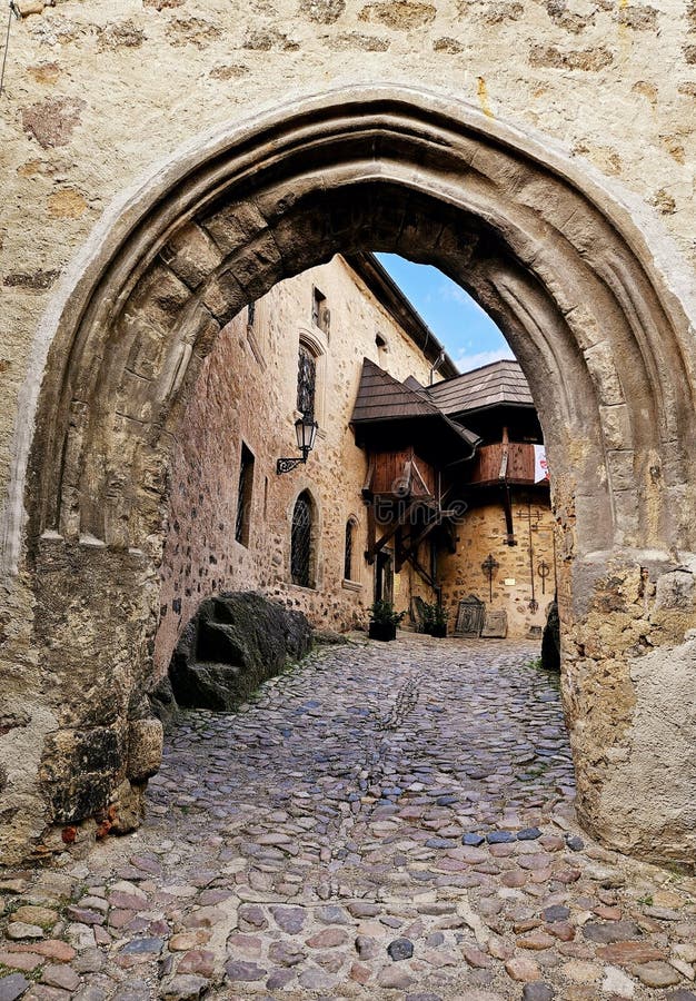 Loket Castle Gate in Czech Republic Stock Image - Image of republic ...