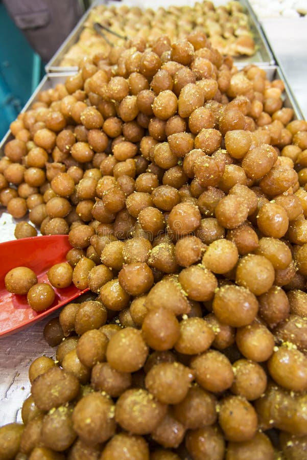 Lokma - turkish dessert stock image. Image of street - 58749435