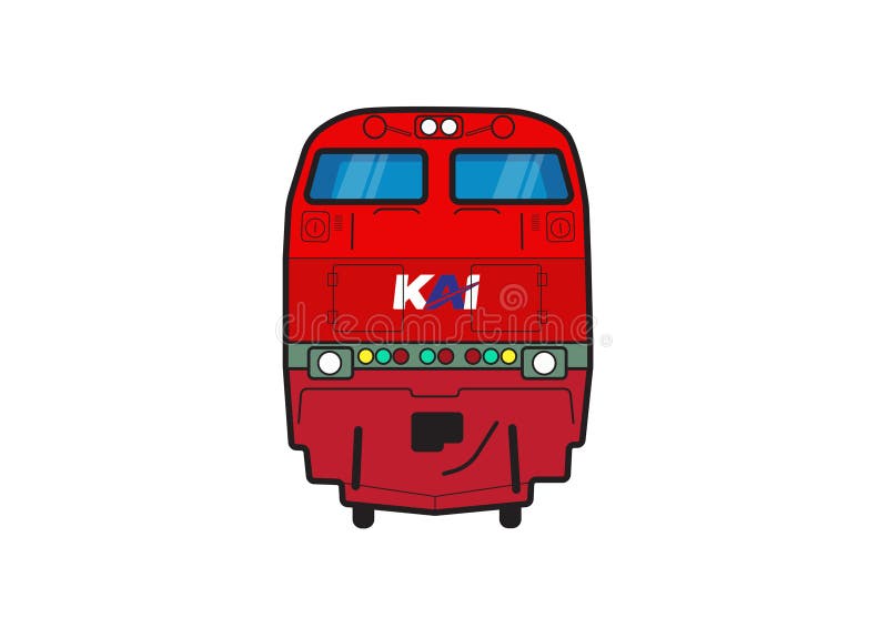 Lokomotive CC203 Red and Blue Illustration Editorial Stock Photo ...