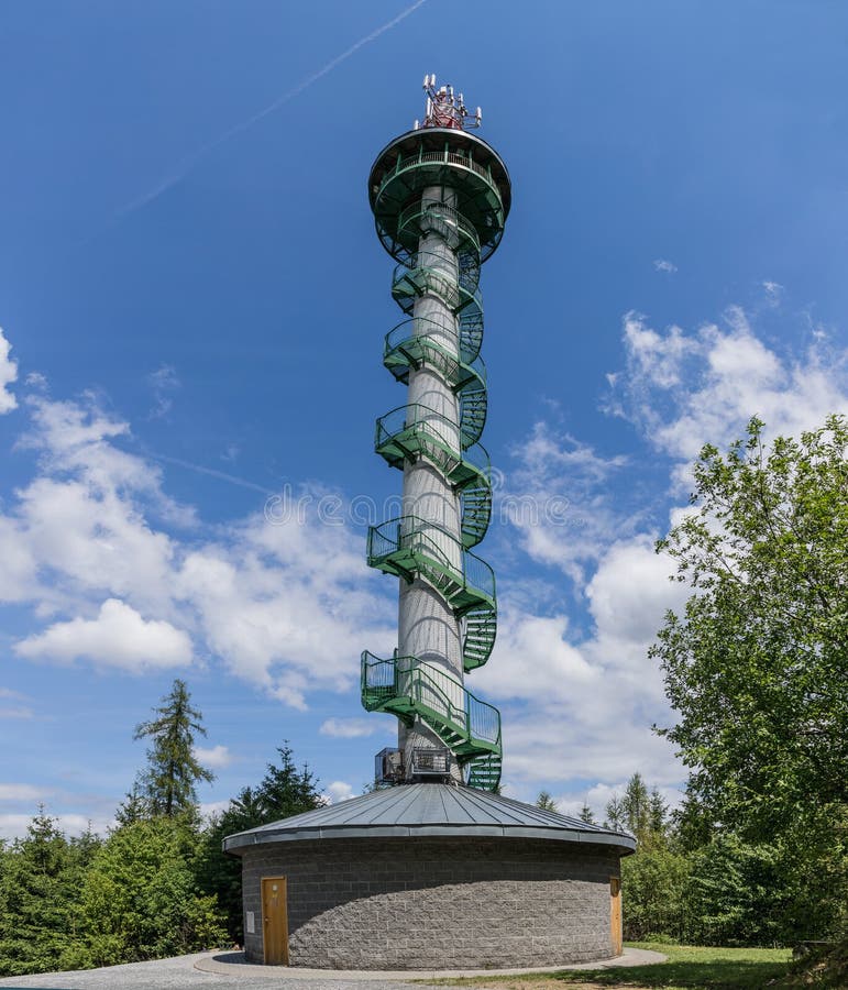 Lokout Tower with a Spiral Staircase Stock Photo - Image of historic ...