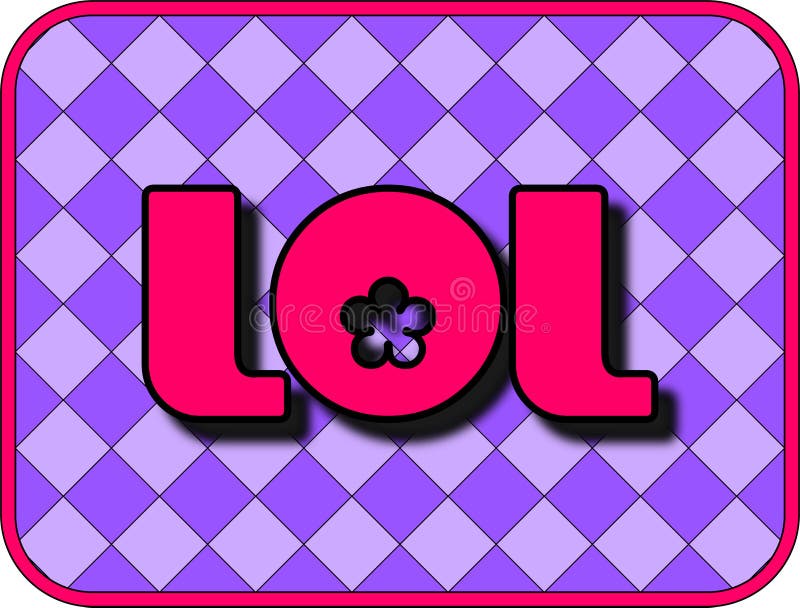 LOL Abbreviation Laugh Out Loud Funny Expression Stock Illustration ...
