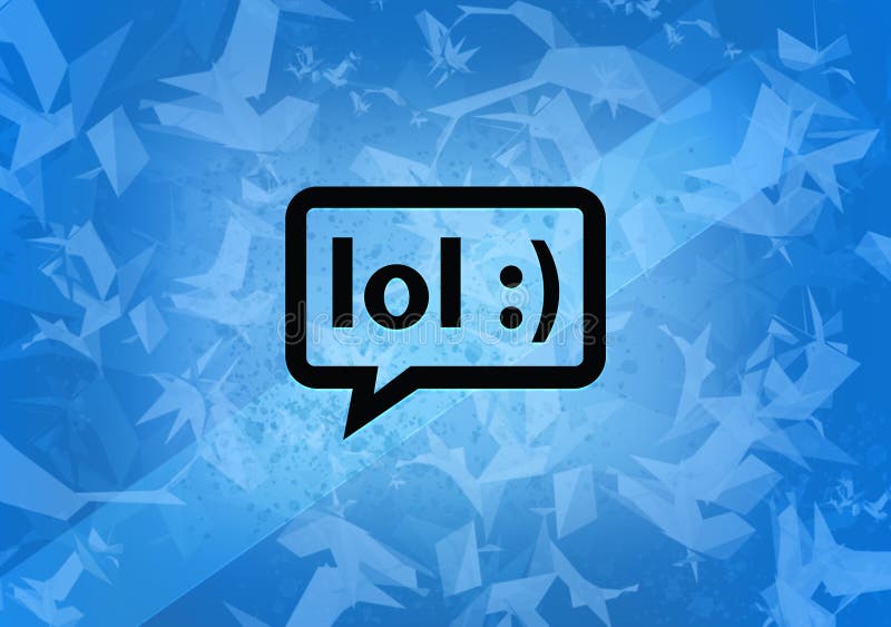 LOL Bubble Aesthetic Abstract Icon on Blue Background Stock ...