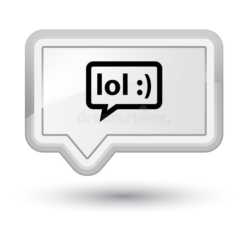 LOL Bubble Icon Prime White Banner Button Stock Illustration ...