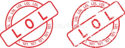 Lol Circle Red Stamp Sticker Stock Vector - Illustration of isolated ...