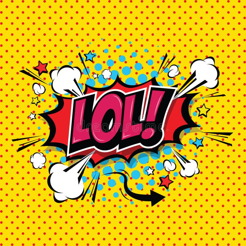 LoL! Comic Speech Bubble. Vector Eps 10 Stock Vector - Illustration of ...