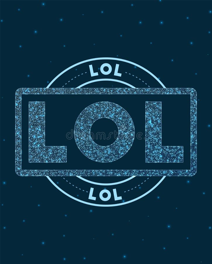Lol. Glowing round badge stock vector. Illustration of cyber - 189200060
