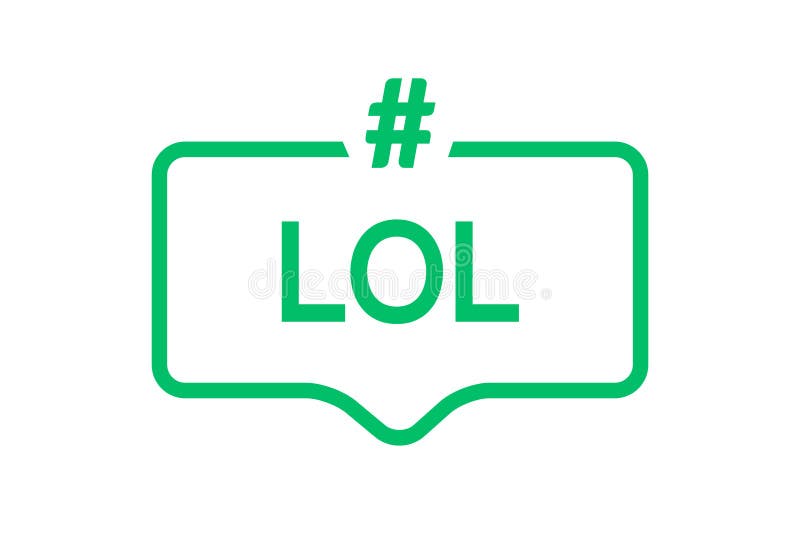 LOL Hashtag Icon Speech Bubble. Lol Word Cloud Laugh Icon Stock Vector ...