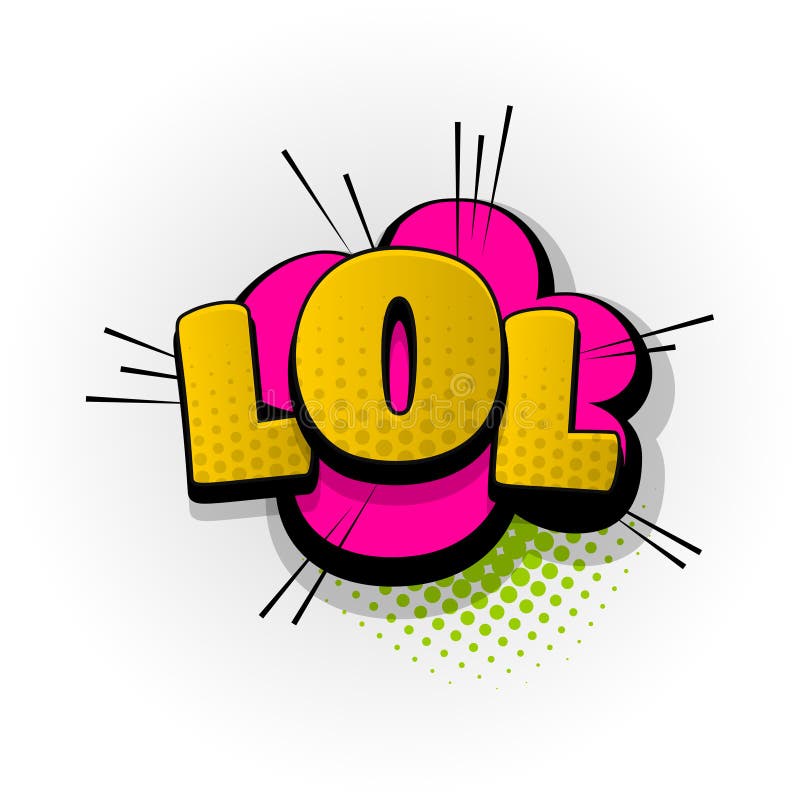Lol, Laugh Comic Book Text Pop Art Stock Vector - Illustration of icon ...