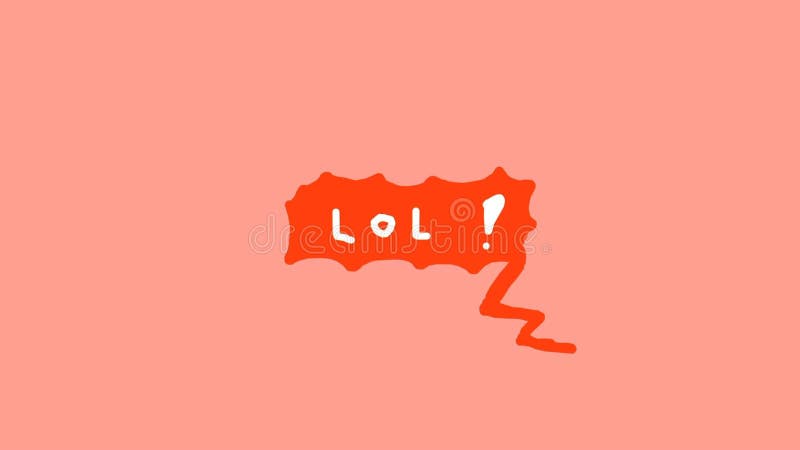 Lol Lots of Laugh, Animation of Hand Drawn Speech Bubble Stock Video ...