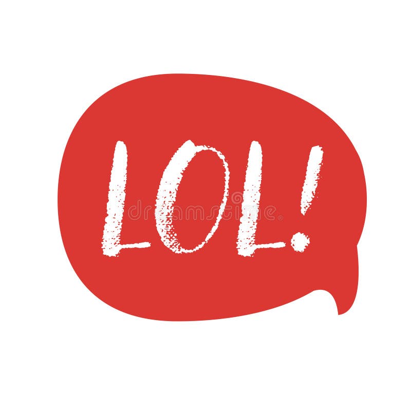 Lol! Message Speech Bubble Red Stock Illustration - Illustration of ...