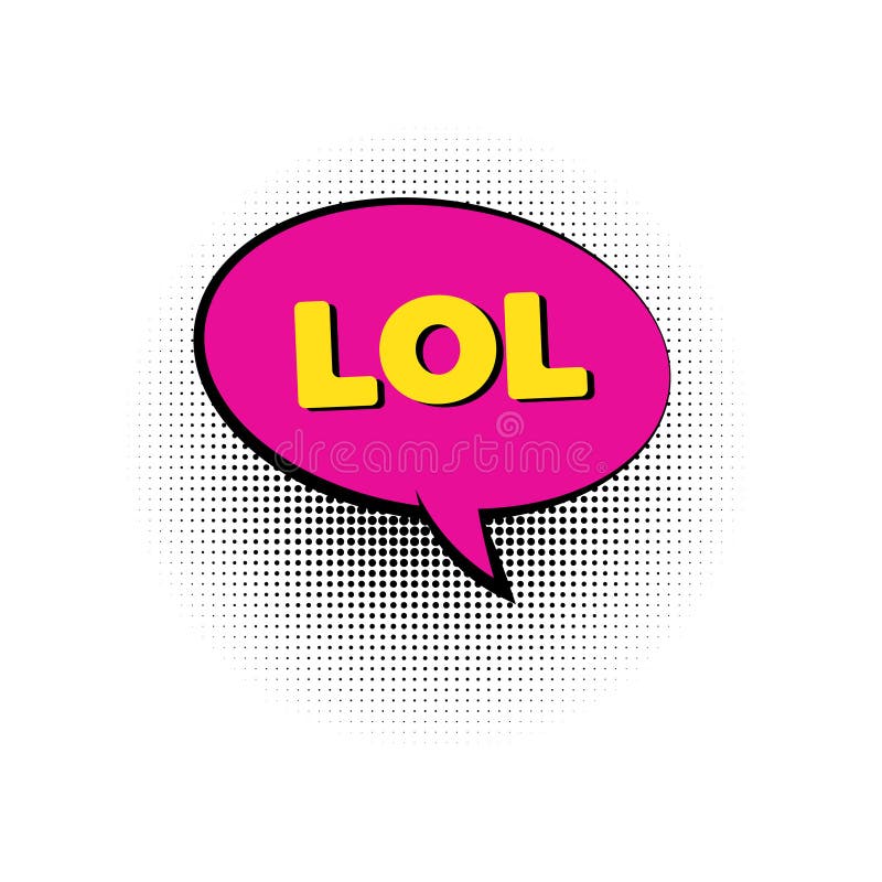 Lol Pop Art Colored Speech Bubble Stock Vector - Illustration of bubble ...