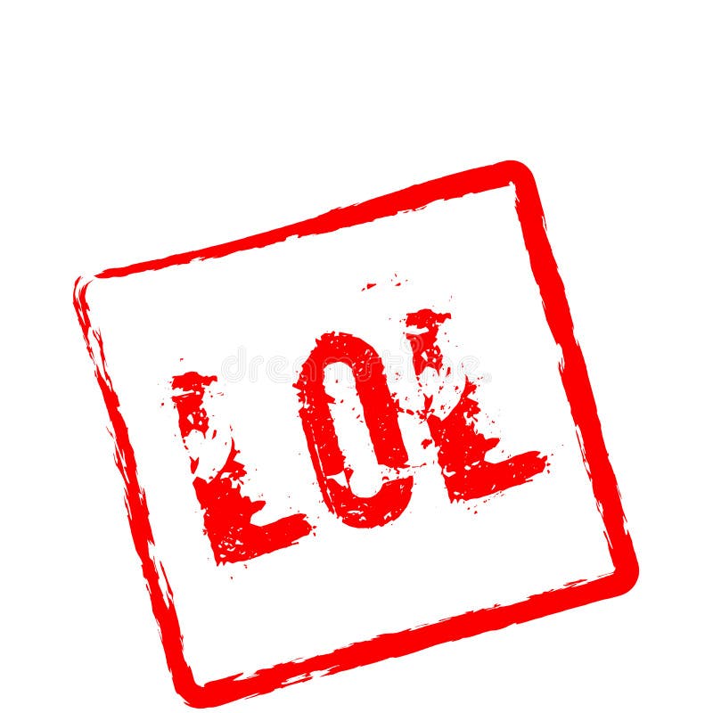 Lol Red Rubber Stamp Isolated on White Background. Stock Vector ...